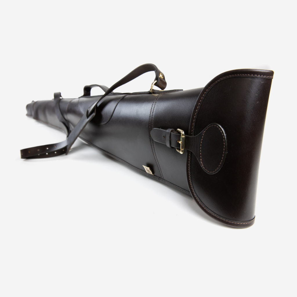 Huntsman Brandy Leather and Khaki Canvas Gun Slip up to 30 inch